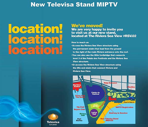 Televisa estrena stand en la Riviera en MipTV 2007 - PRODU