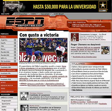 ESPNdeportes.com estrena diseño de web - PRODU